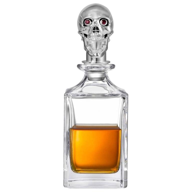 Deakin and Francis Polished Skull Head Crystal Decanter at 1stDibs