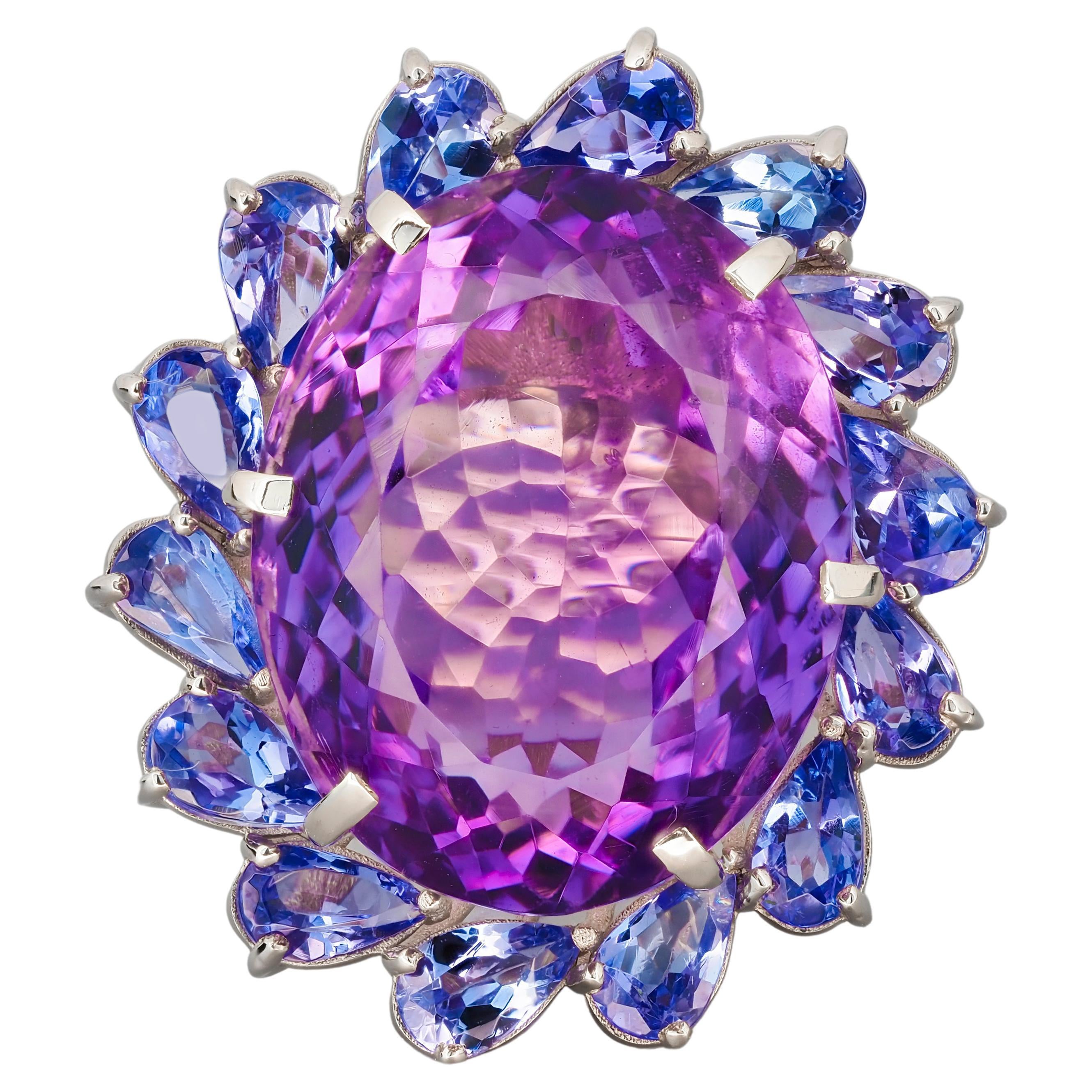 Amethyst Flower Ring at 1stDibs