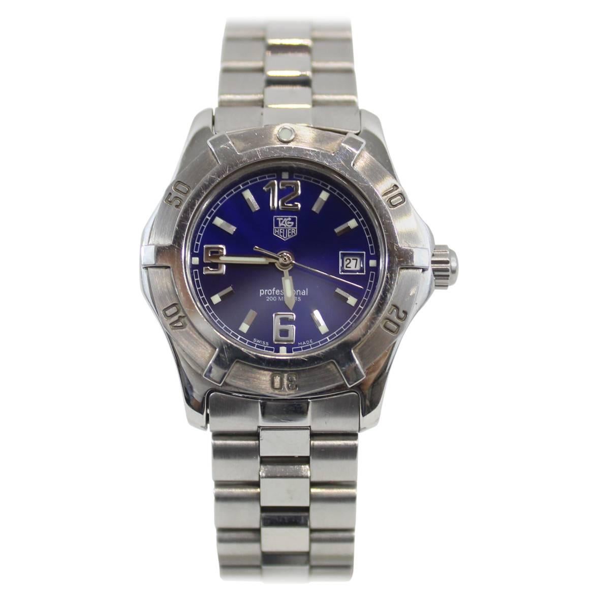 Tag Heuer Stainless Steel Wristwatch For Sale at 1stDibs