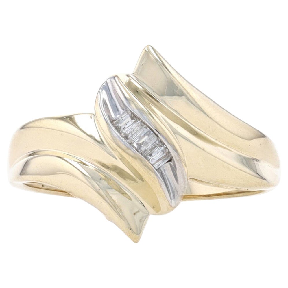 Customizable 10K Yellow Gold 3.0 Carat Diamond Eight-Row Bypass ...