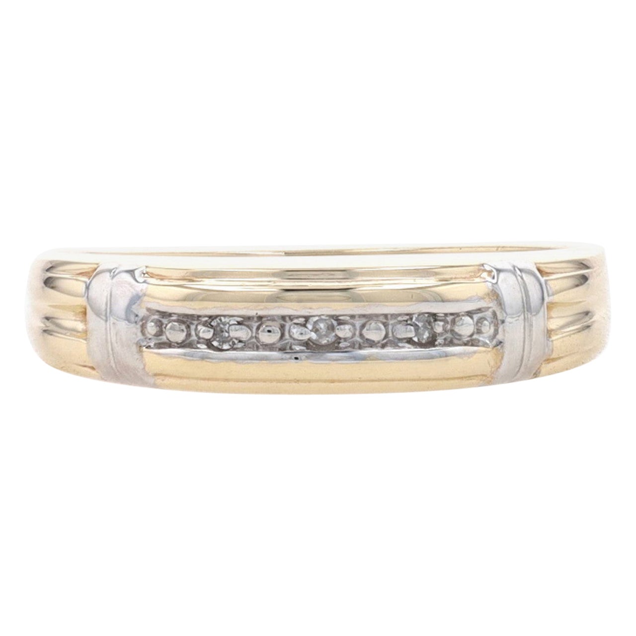 Yellow Gold Diamond Wedding Band - 10k Round 1.20ctw Champagne Brown ...