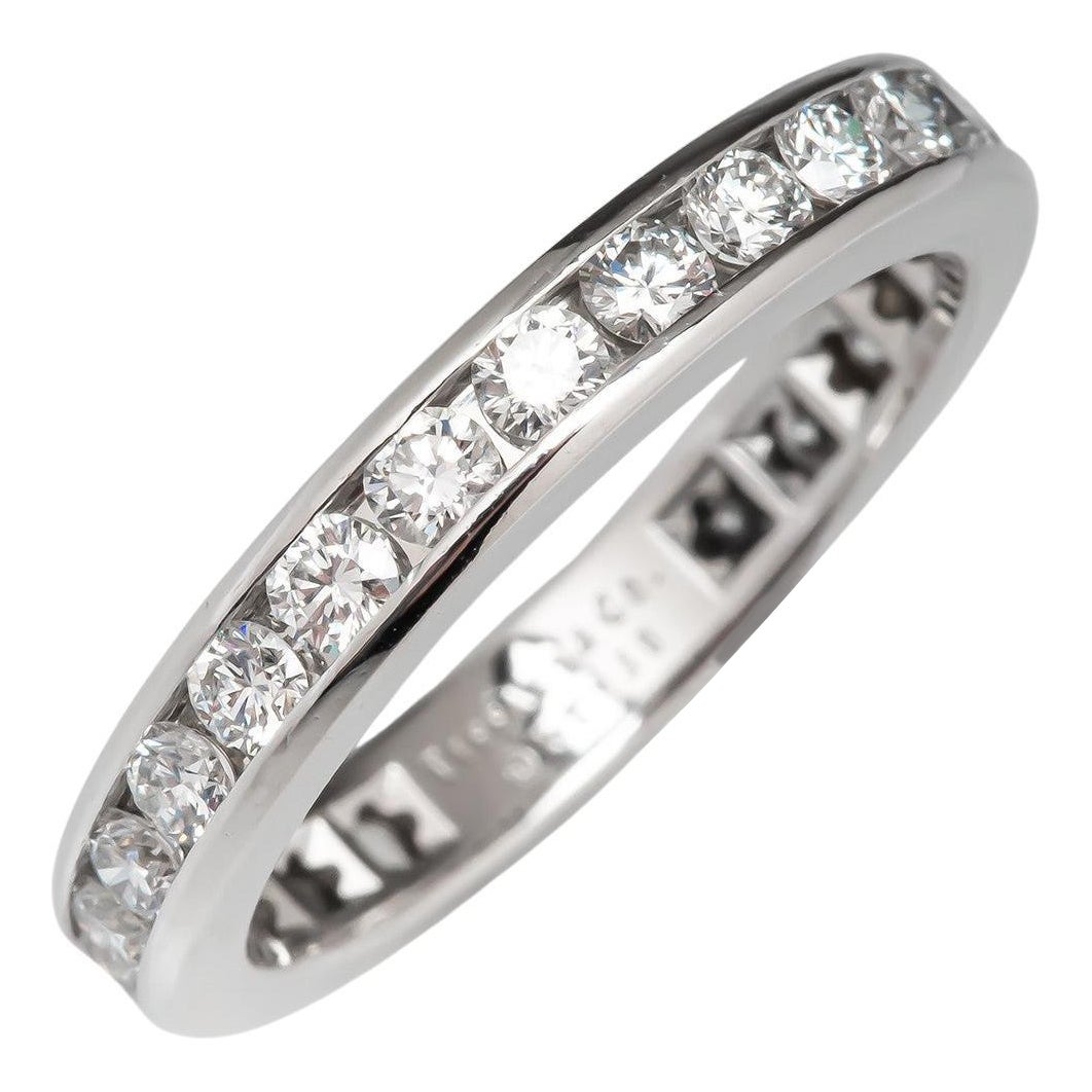 Tiffany and Co. Sapphire Platinum Eternity Ring at 1stDibs
