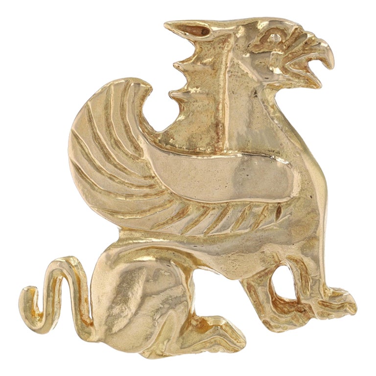 Metropolitan Museum of Art Griffin Brooch/Pendant Yellow Gold 14k ...