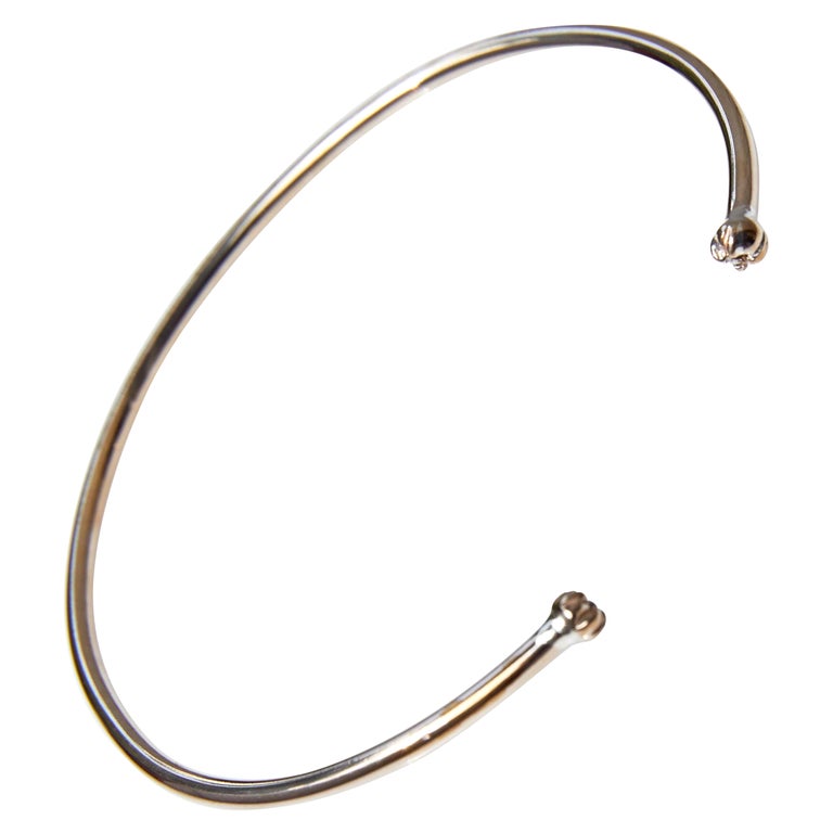 White Diamond Arm Bracelet Cuff Gold Plated Stackable Unisex J Dauphin ...