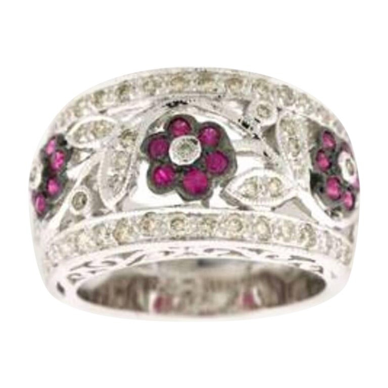 Grand Sample Sale Ring Featuring Passion Ruby Set in 18K Honey Gold For Sale at 1stDibs