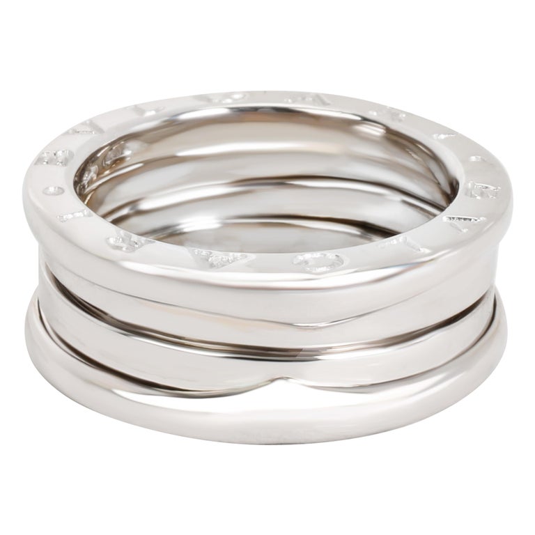 Bvlgari B.Zero1 Three Band Ring in 18K White Gold For Sale at 1stDibs