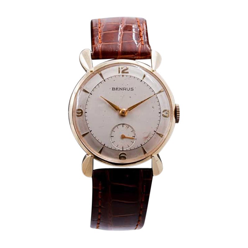 Benrus Gold Filled Art Deco Watch Automatic with Original Patinated ...