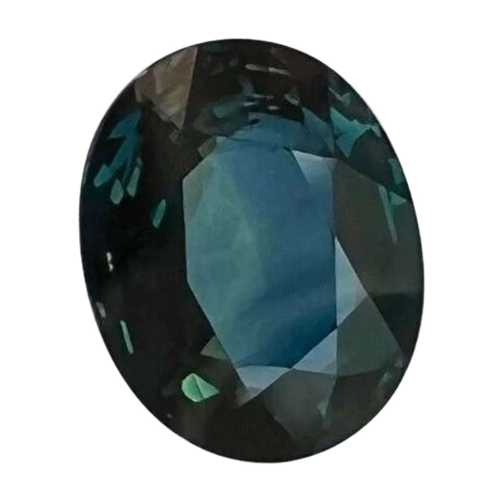 Australian 1.09ct Untreated Deep Green Blue Teal Sapphire Oval Cut IGI Certified For Sale at 1stDibs