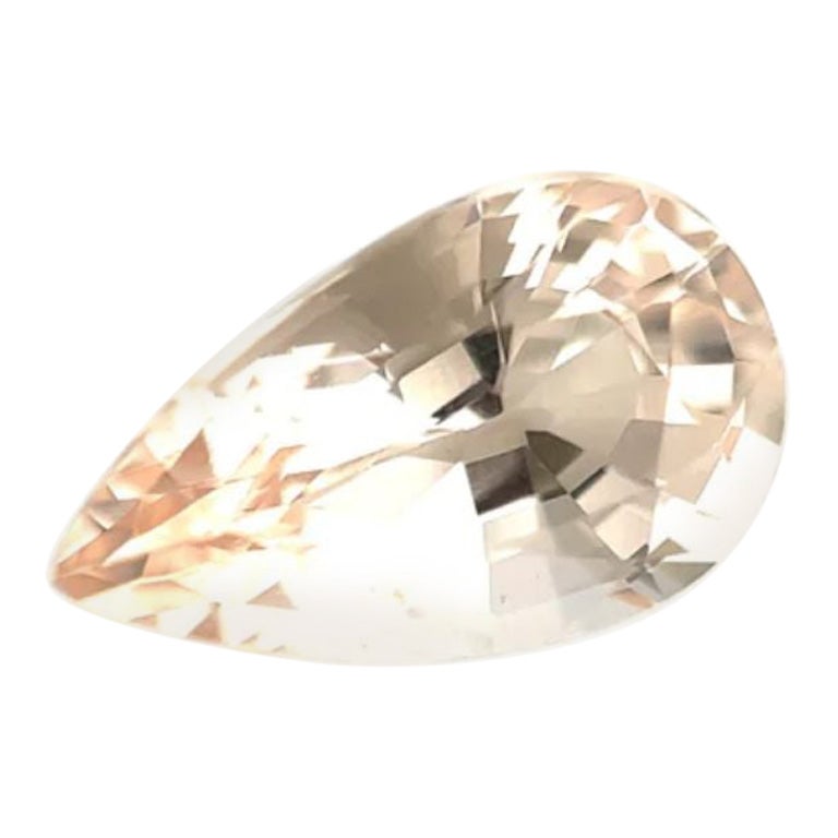 2.23ct Morganite Peach Orange Pink Beryl Pear Teardrop Cut Loose Gem ...