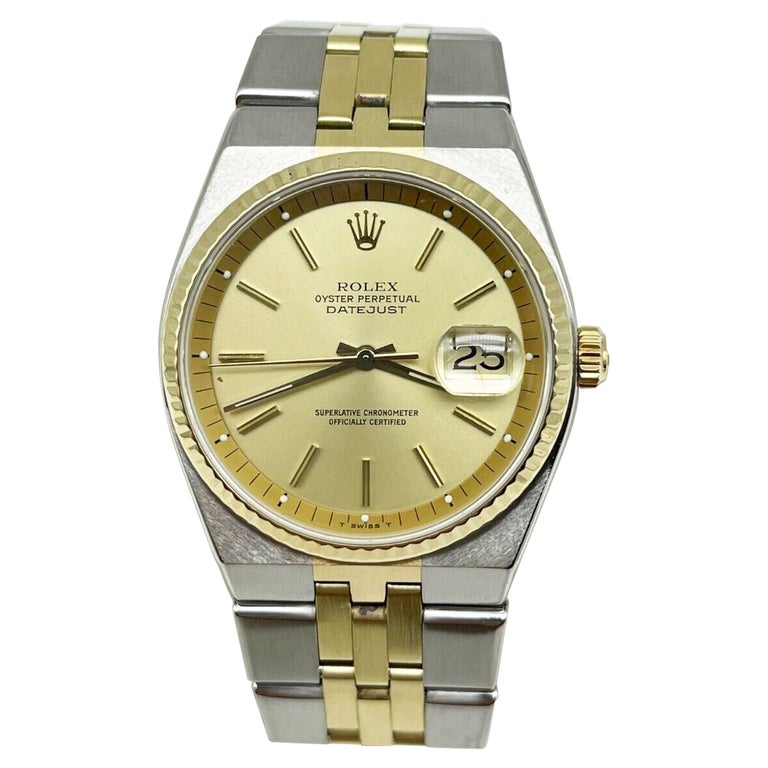Rolex 1630 AUTOMATIC RARE Datejust 14K Yellow Gold Stainless Steel ...