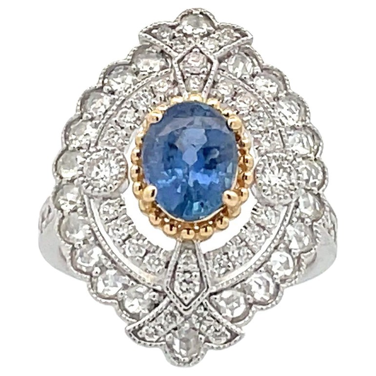 Customizable 14K Gold 0.19 Carat Diamond Halo Om Hindu Religious Ring For Sale at 1stDibs