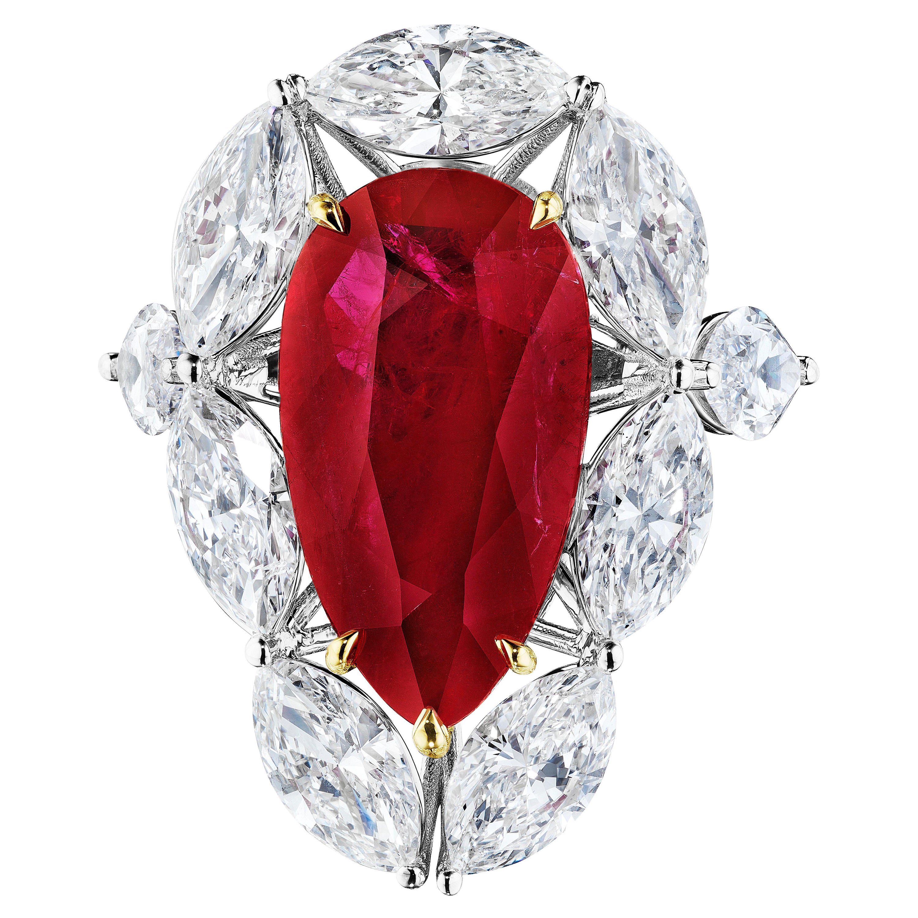 Ruby and Diamond Ring at 1stDibs