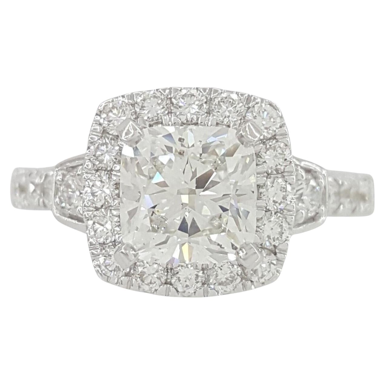 12.43 Carats Cushion Diamond 18k Gold Engagement Ring For Sale at ...