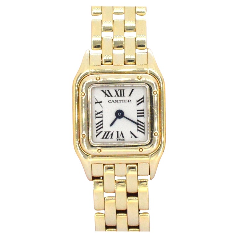 Cartier, Panthere Mini, Golden Watch For Sale at 1stDibs