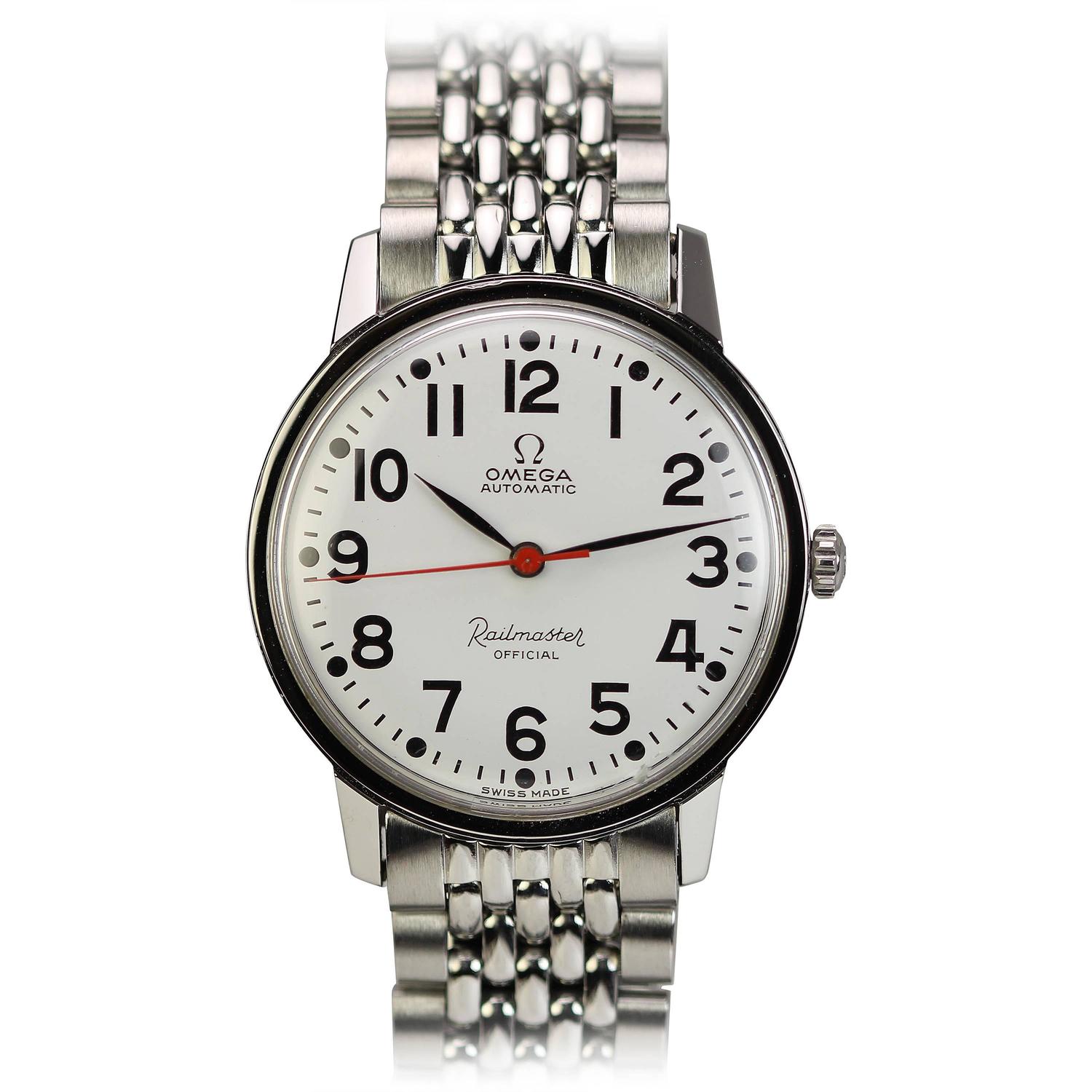 Omega Stainless Steel Railmaster Official Automatic Wristwatch at 1stdibs