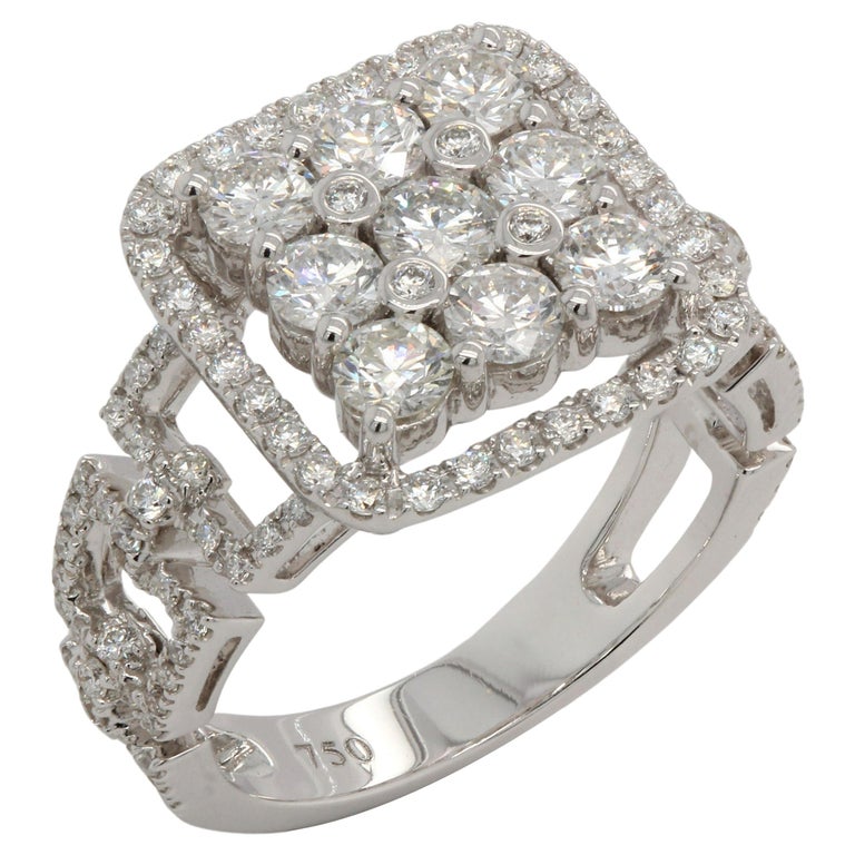 1.80 Carat Diamond Engagement Ring in 18 Karat Gold at 1stDibs