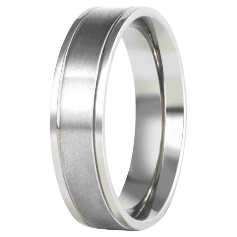 Customizable The Mantle : Flat Titanium with Pinstripe Grooves 6mm ...