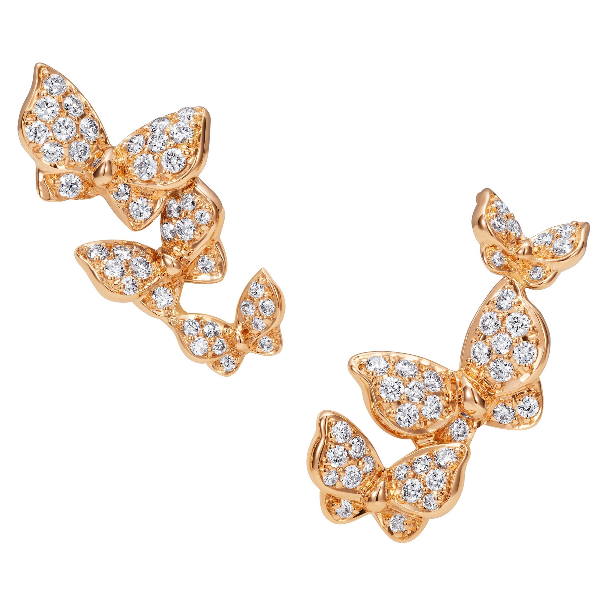 Graff 18 Karat White Gold and Diamond Butterfly Silhouette Pendant at ...