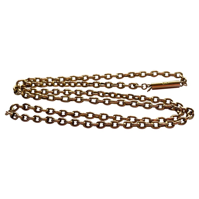 Antique 9ct Gold Chain For Sale at 1stDibs
