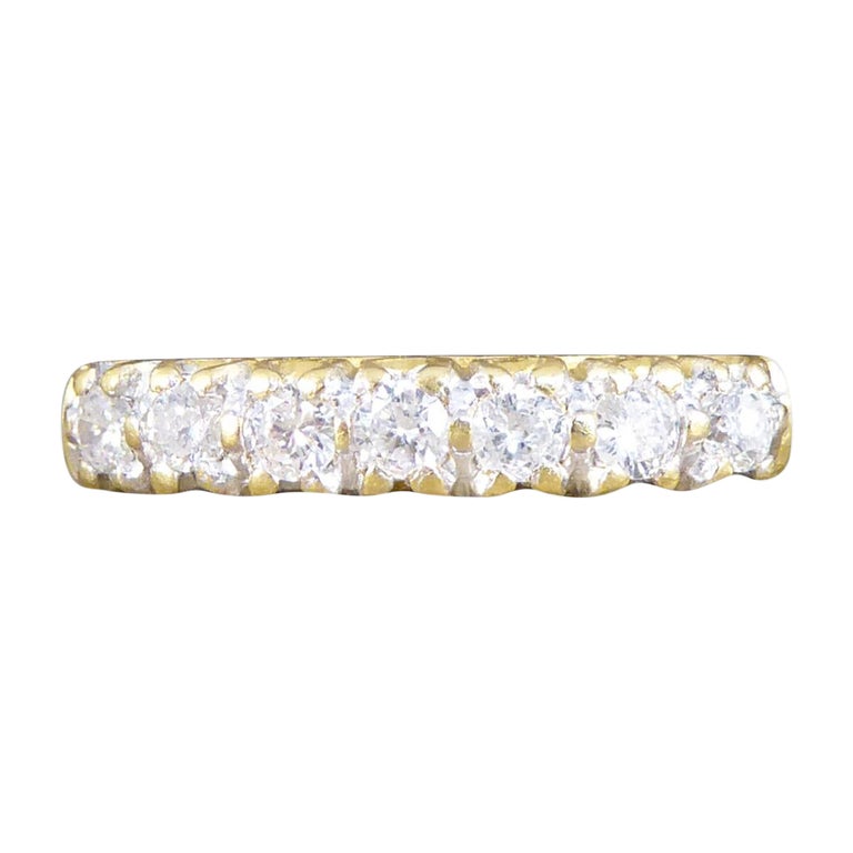 Brilliant Cut Seven Stone Diamond Millennium Ring in 18ct Yellow Gold ...