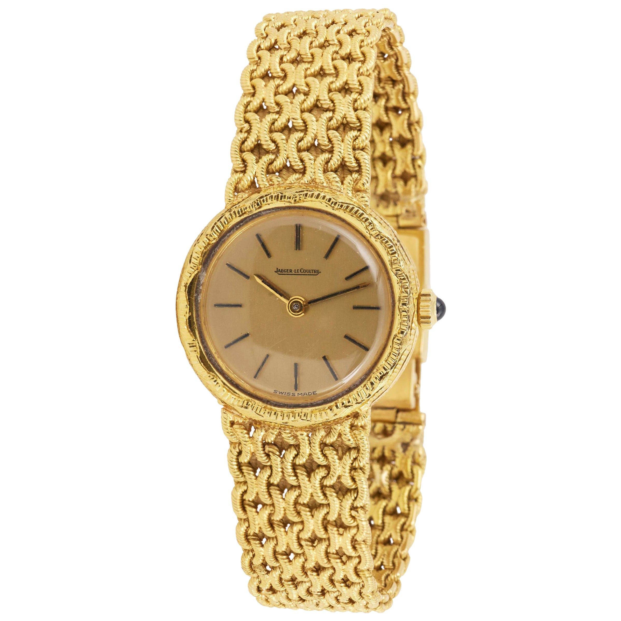 Jaeger LeCoultre Lady's Bracelet Watch in 18K Yellow Gold For Sale at ...