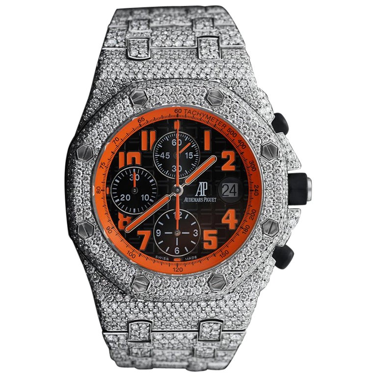 Audemars Piguet Royal Oak Offshore Chronograph Volcano Fully Ice Out ...