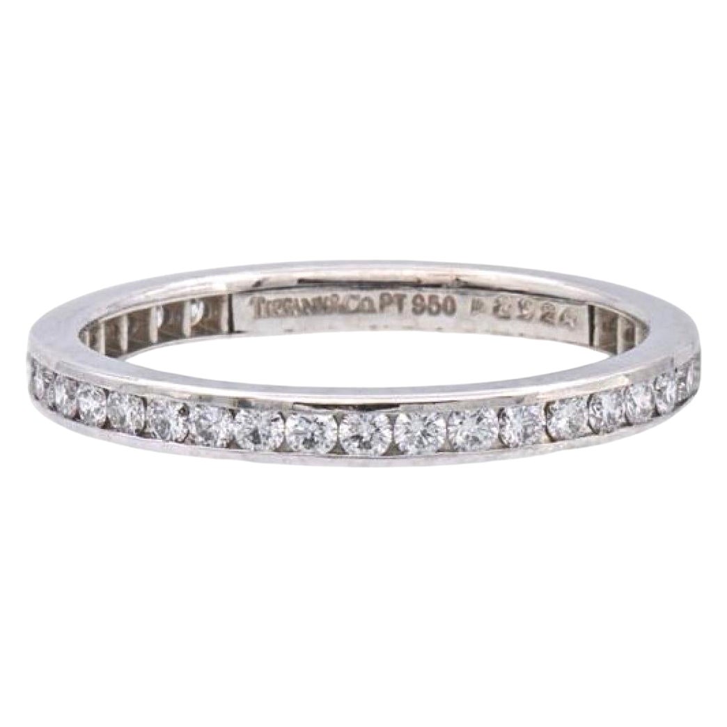 Tiffany and Co Platinum Full Circle Diamond .40 Ct Total Band Ring at ...