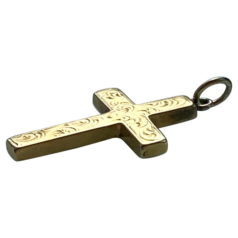 18ct 750 Gold antique Cross For Sale at 1stDibs