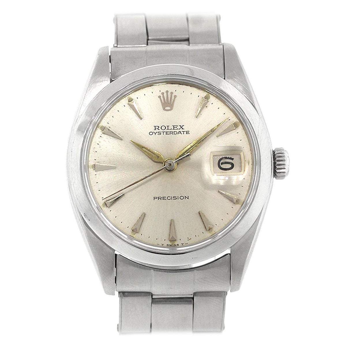 Rolex Stainless Steel Oysterdate Precision Wristwatch Ref 6294 Circa ...