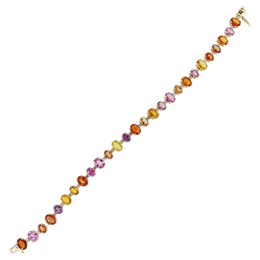 Bellarri Multi Colored Gemstone Diamond Bracelet at 1stDibs | multi ...