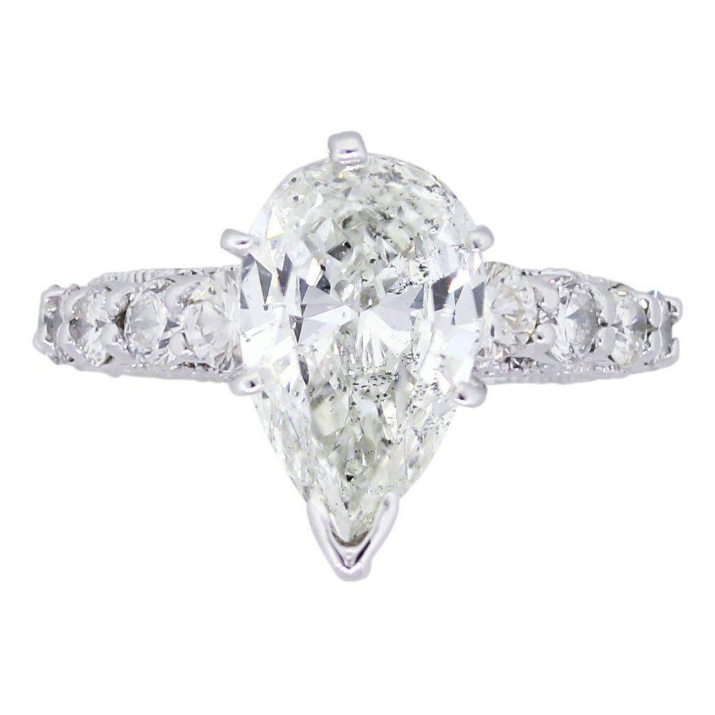 Harry Winston Birne Form Diamant Verlobungsring bei 1stDibs