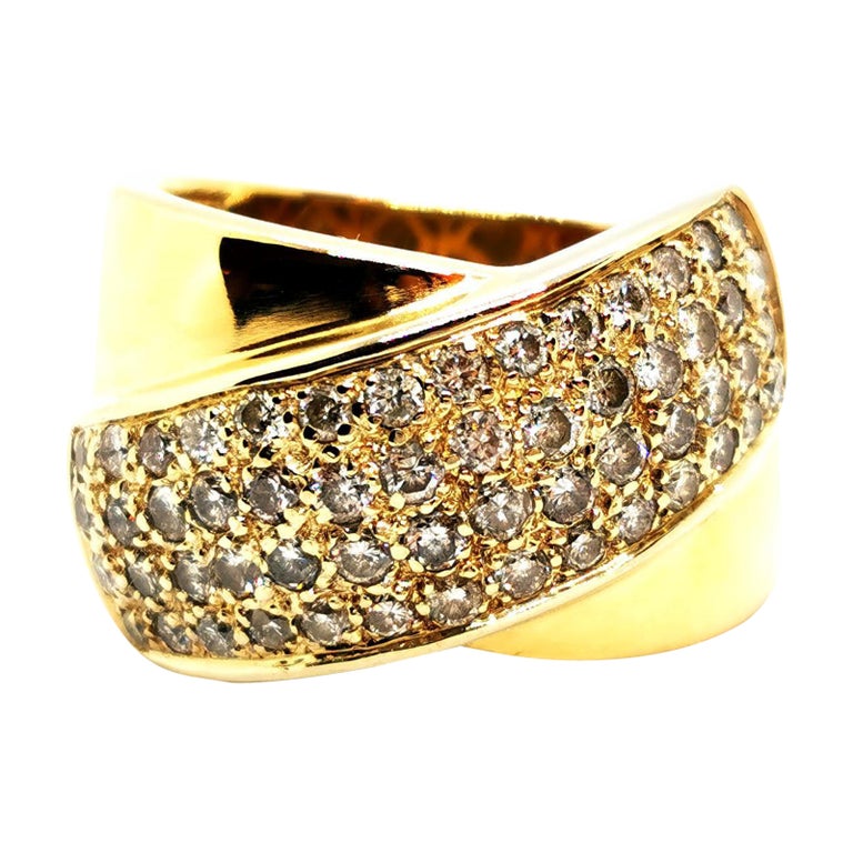 Ring Yellow Gold Diamond For Sale at 1stDibs