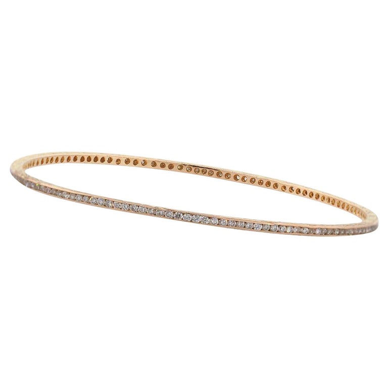 Diamond Channel Set Bangle For Sale at 1stDibs