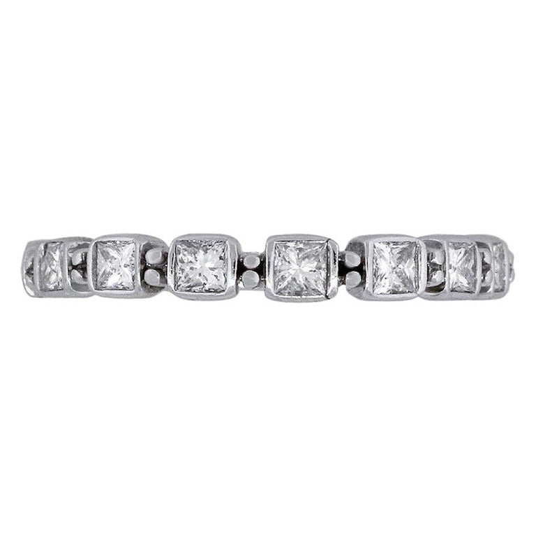 Princess Cut Diamond Ladies Band Ring For Sale at 1stDibs
