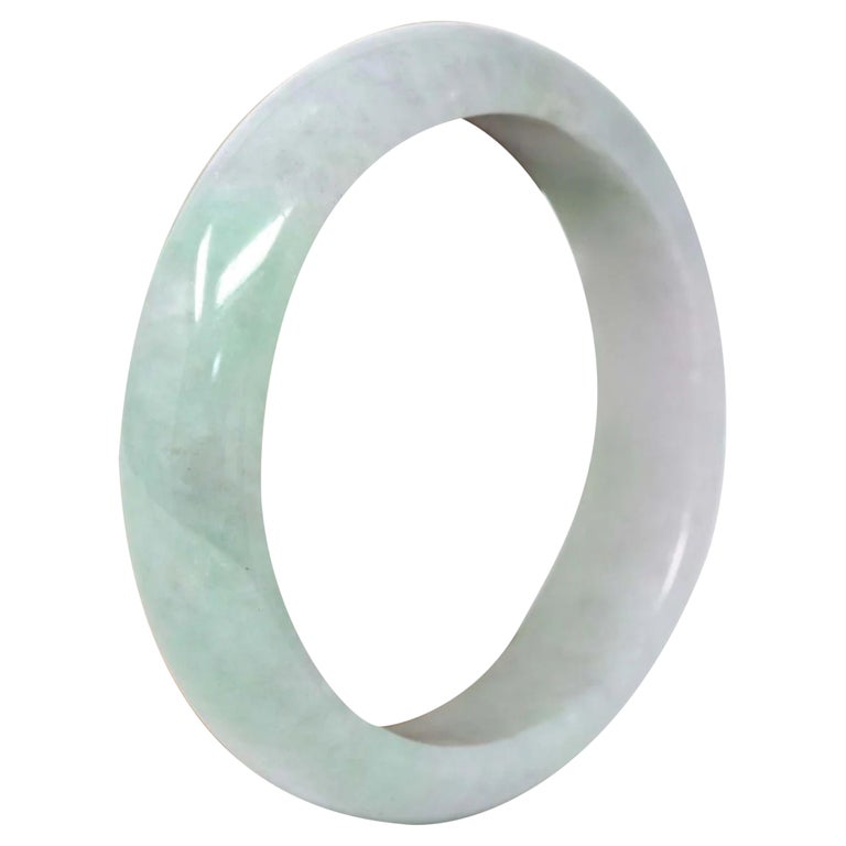 Realjade Co. Classic Bangle Green Natural Burmese Jadeite Jade Bangle ...