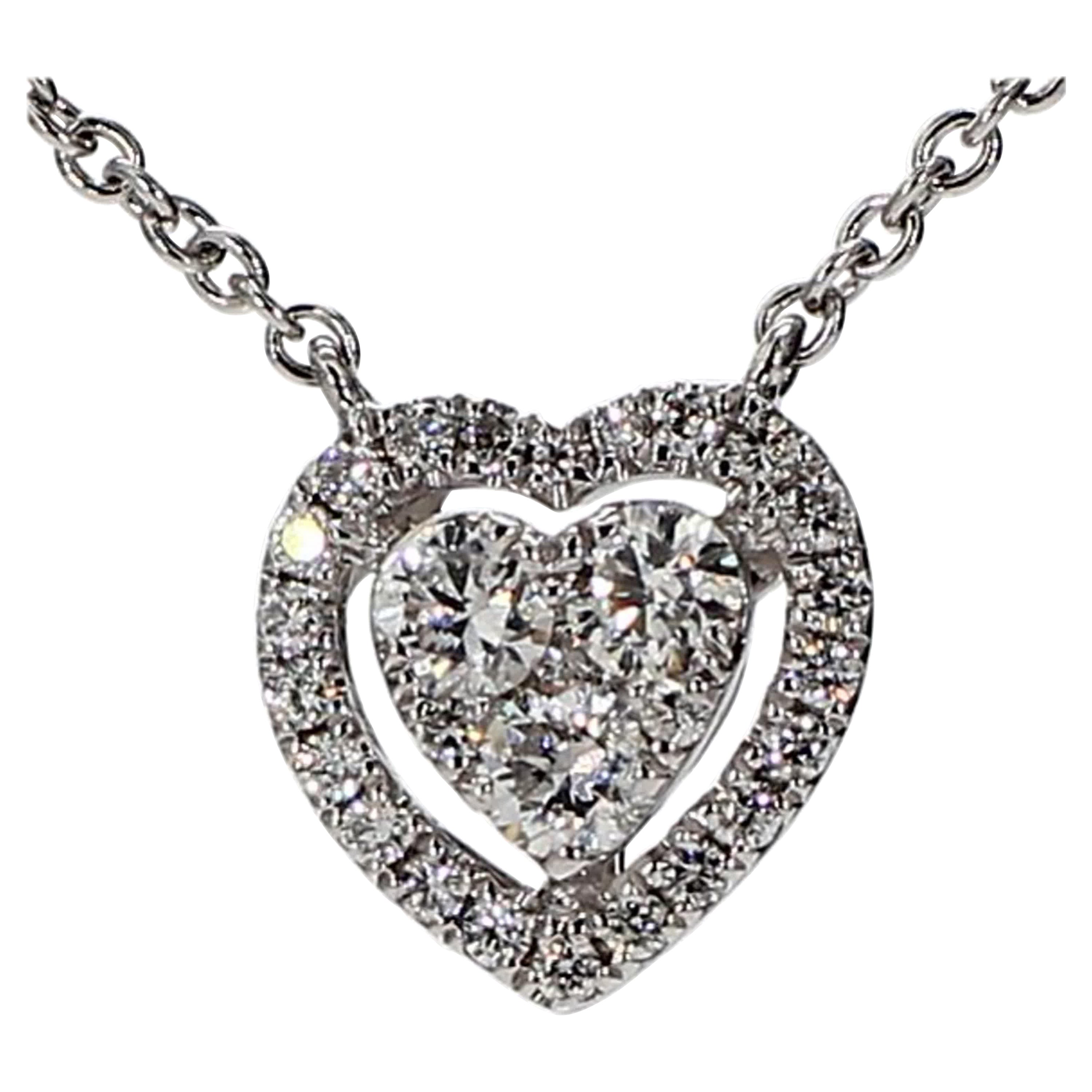 White Gold Diamond Heart Pendant For Sale at 1stDibs | diamond heart ...