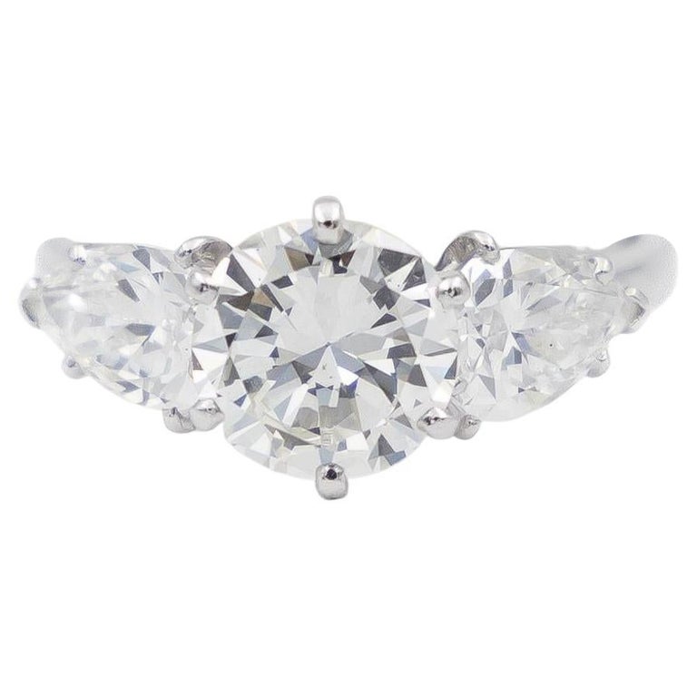 3 Carats Diamonds Platinum Ring For Sale at 1stDibs