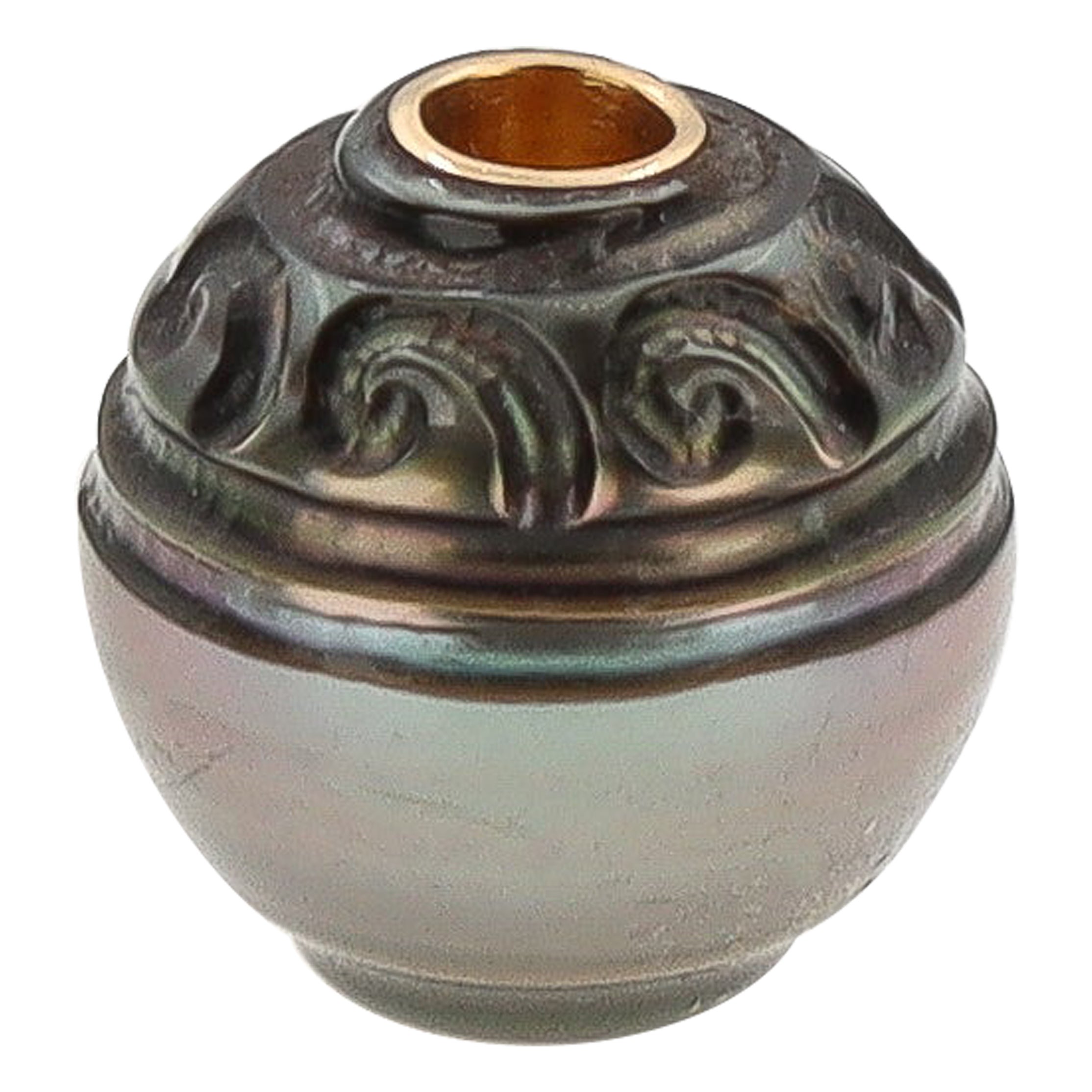 Aventina-Spencer / Marc'Harit, Hand Carved Tahitian Pearl and 18k Gold ...