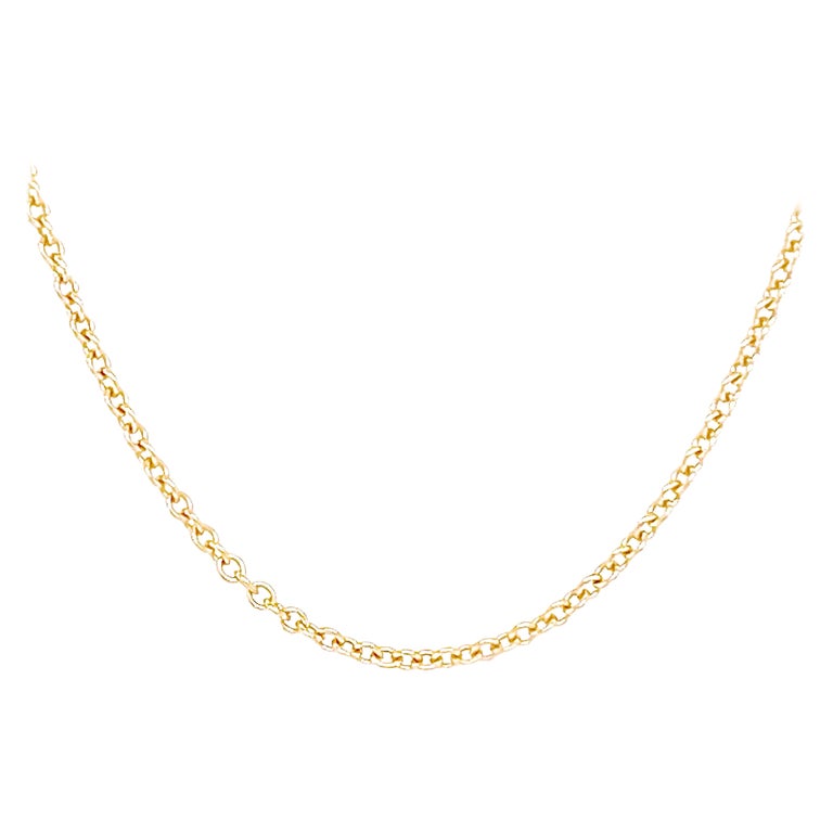 Tiffany and Co. Peretti 18k Yellow Gold Cable Link Chain For Sale at ...