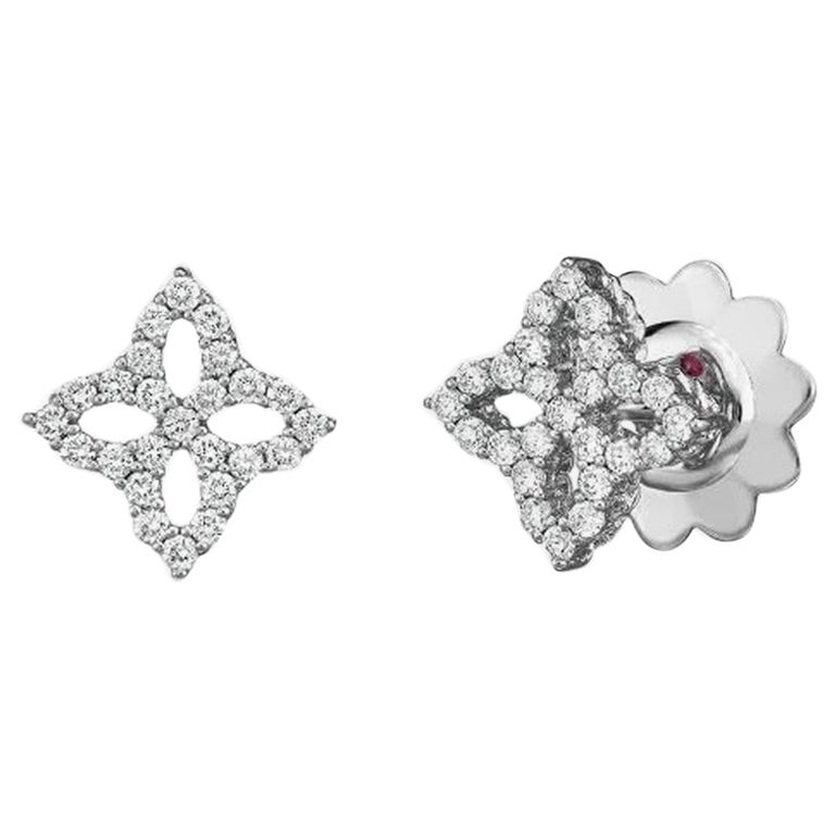 Roberto Coin Princess Small Flower Earring 8882348AWERX For Sale at 1stDibs