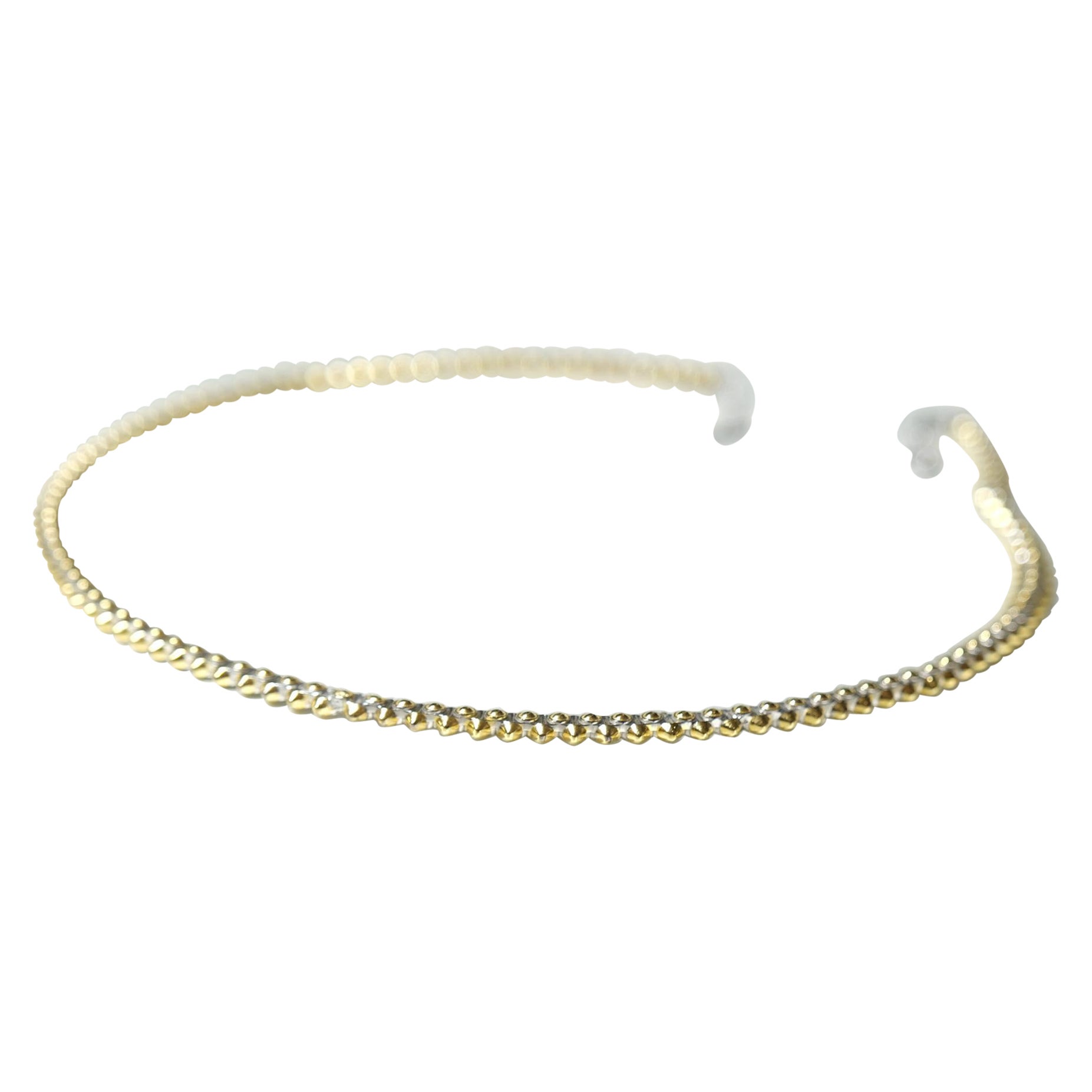 Alabaster Necklace, 18k White / Yellow Gold For Sale at 1stDibs