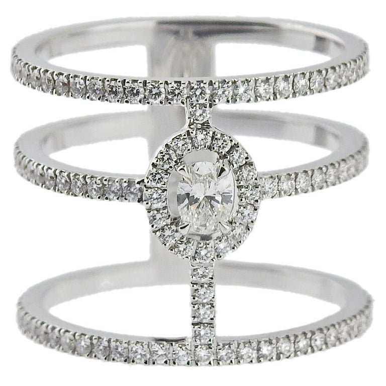 Messika Glam'azone Diamond White Gold Ring For Sale at 1stDibs