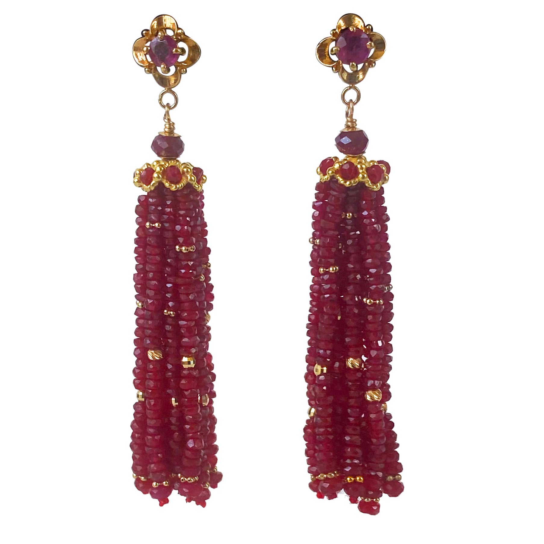 Marina J White Rice Pearl Tassel Earrings with Diamonds and 14 K White ...
