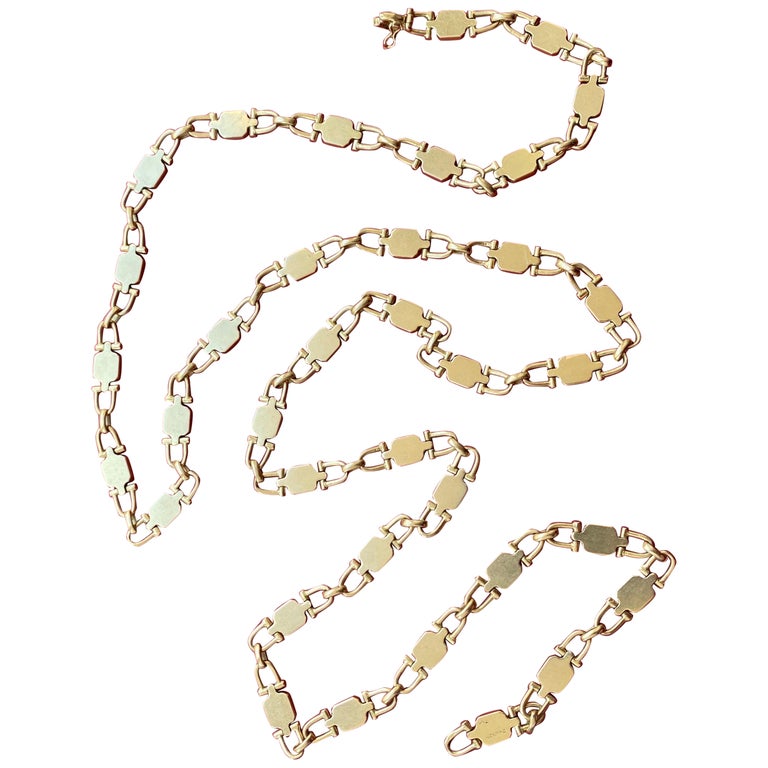 18 Carat Gold Vintage Cartier Chain For Sale at 1stDibs