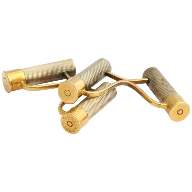 1930s Hermes Two-Color Gold Shotgun Shell Cufflinks at 1stDibs ...