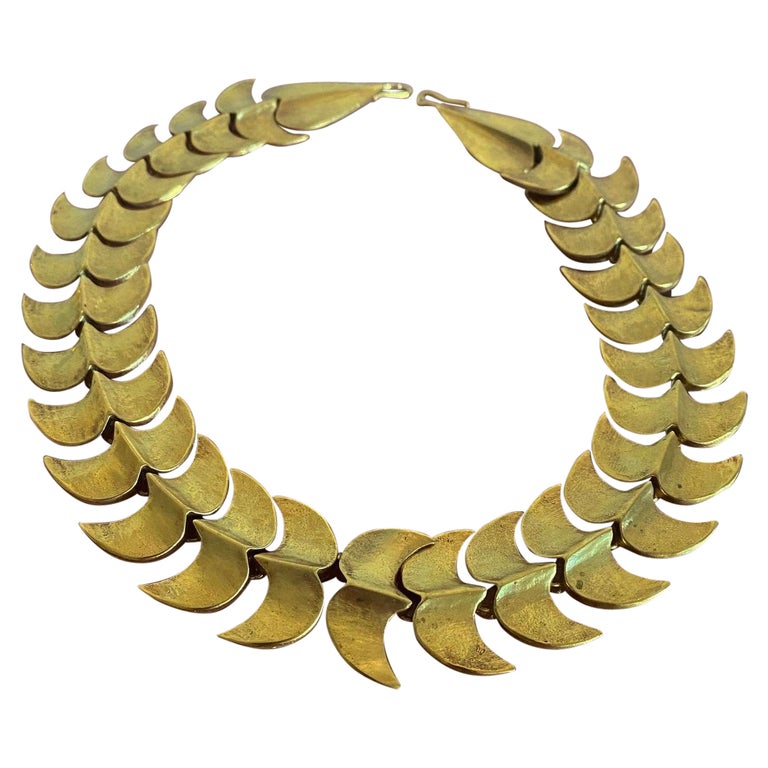 Vertebrae Necklace by Line Vautrin For Sale at 1stDibs