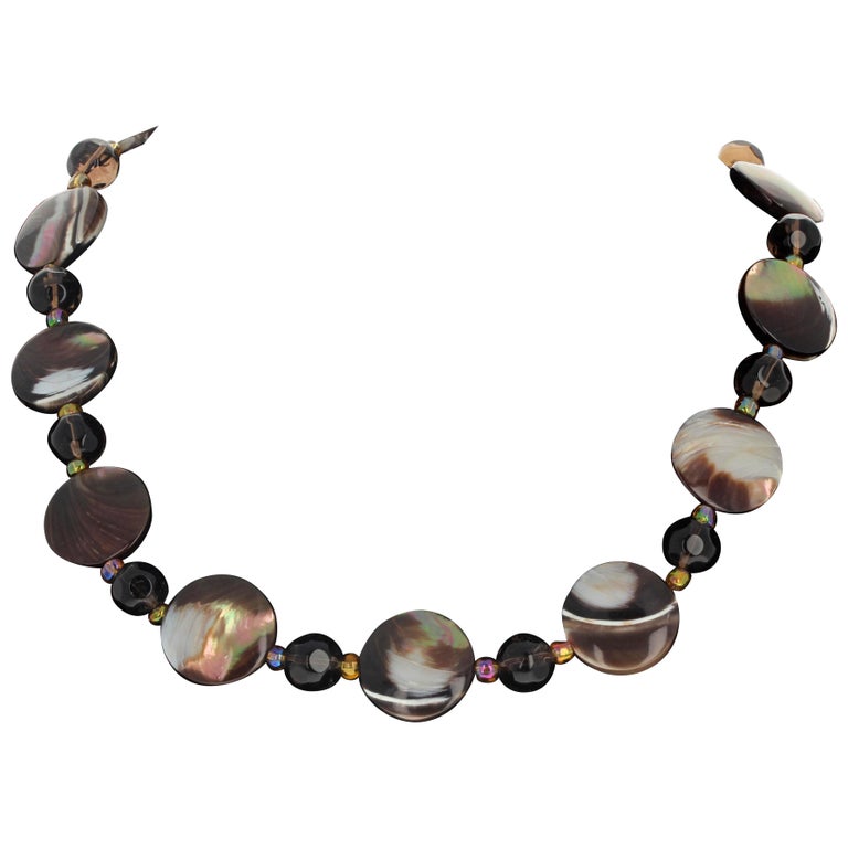 AJD Interesting Artistic Black Lip Oyster Shell Long Necklace For Sale ...