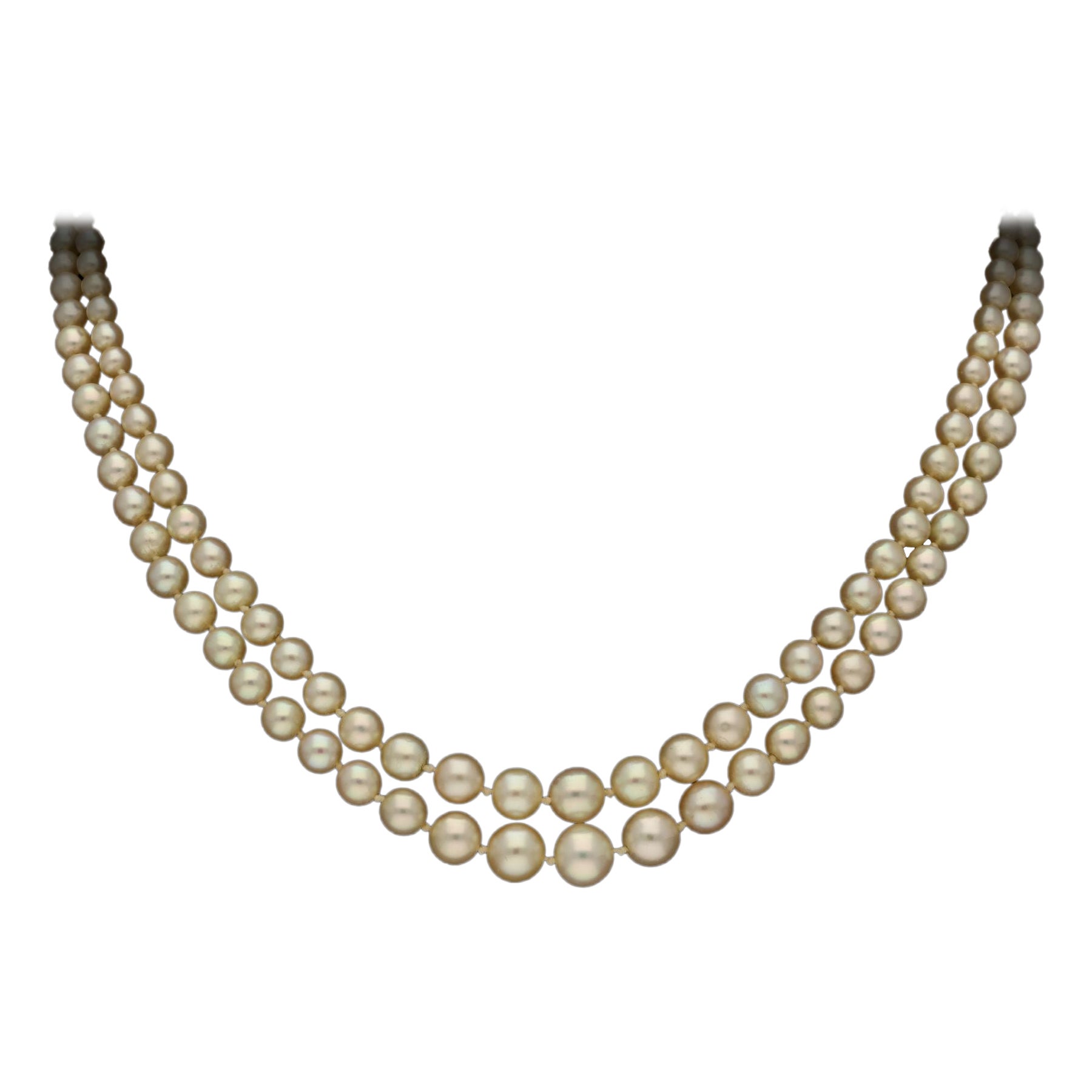 Two Row Multi Shape Diamond Necklace For Sale at 1stDibs | double row ...