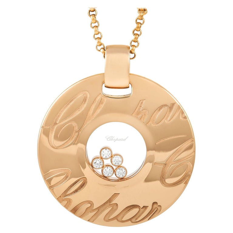 Chopard Collier pendentif Chopardissimo en or rose 18 carats et ...