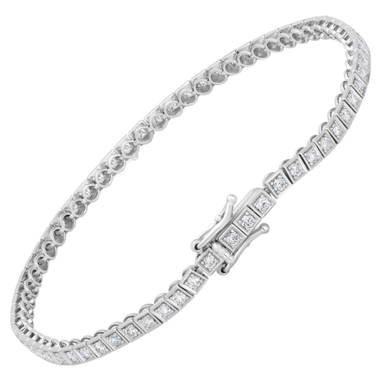 Luxle 1 4 Cttw Round Diamond Tennis Bracelet In 18k White Gold For